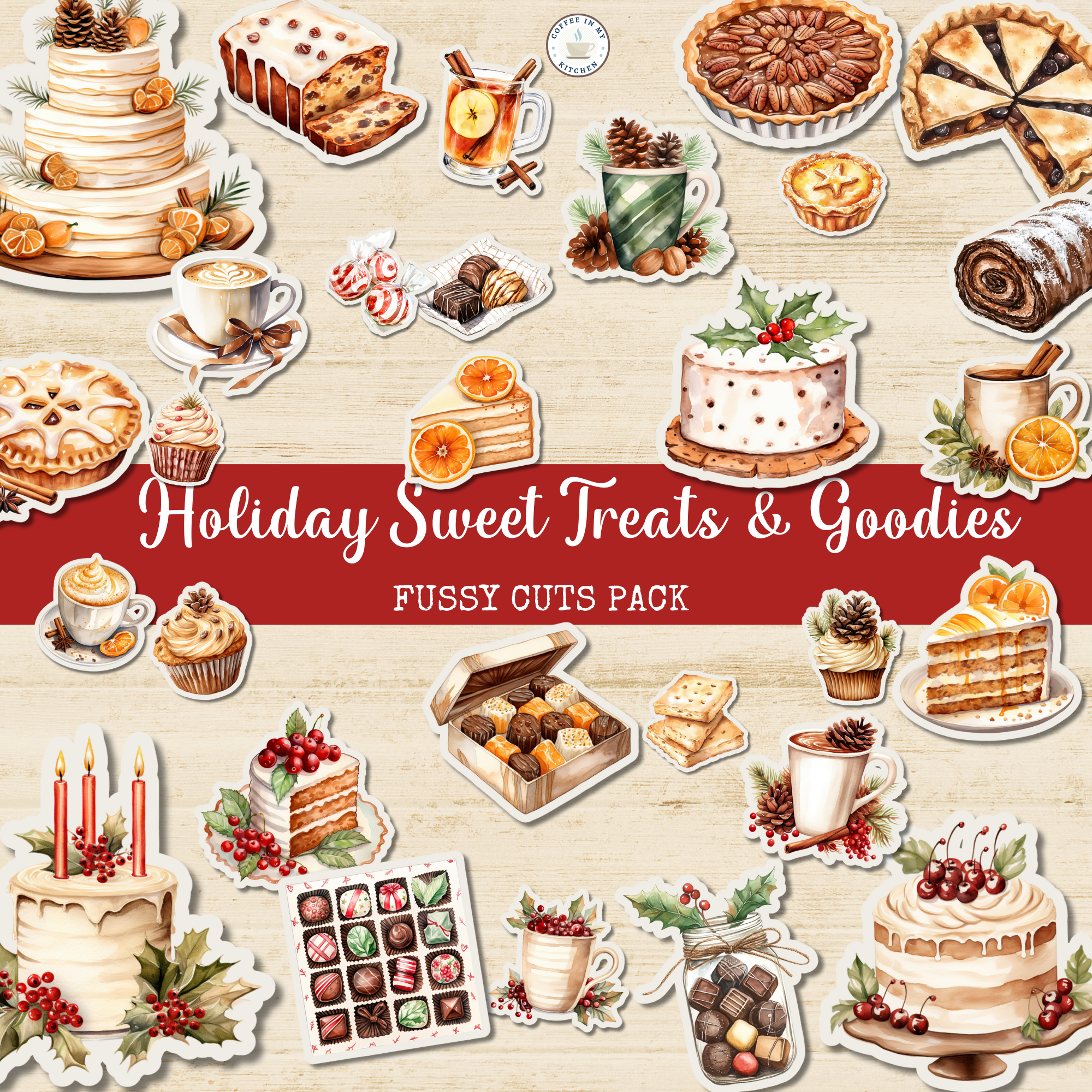 Holiday Sweet Treats & Goodies Fussy Cuts Pack {DIGITAL DOWNLOAD ...