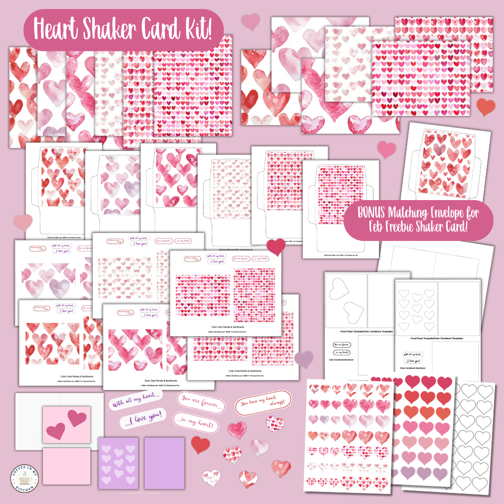 Heart Shaker Card Kit (Add-On February Freebie) {DIGITAL DOWNLOAD ...