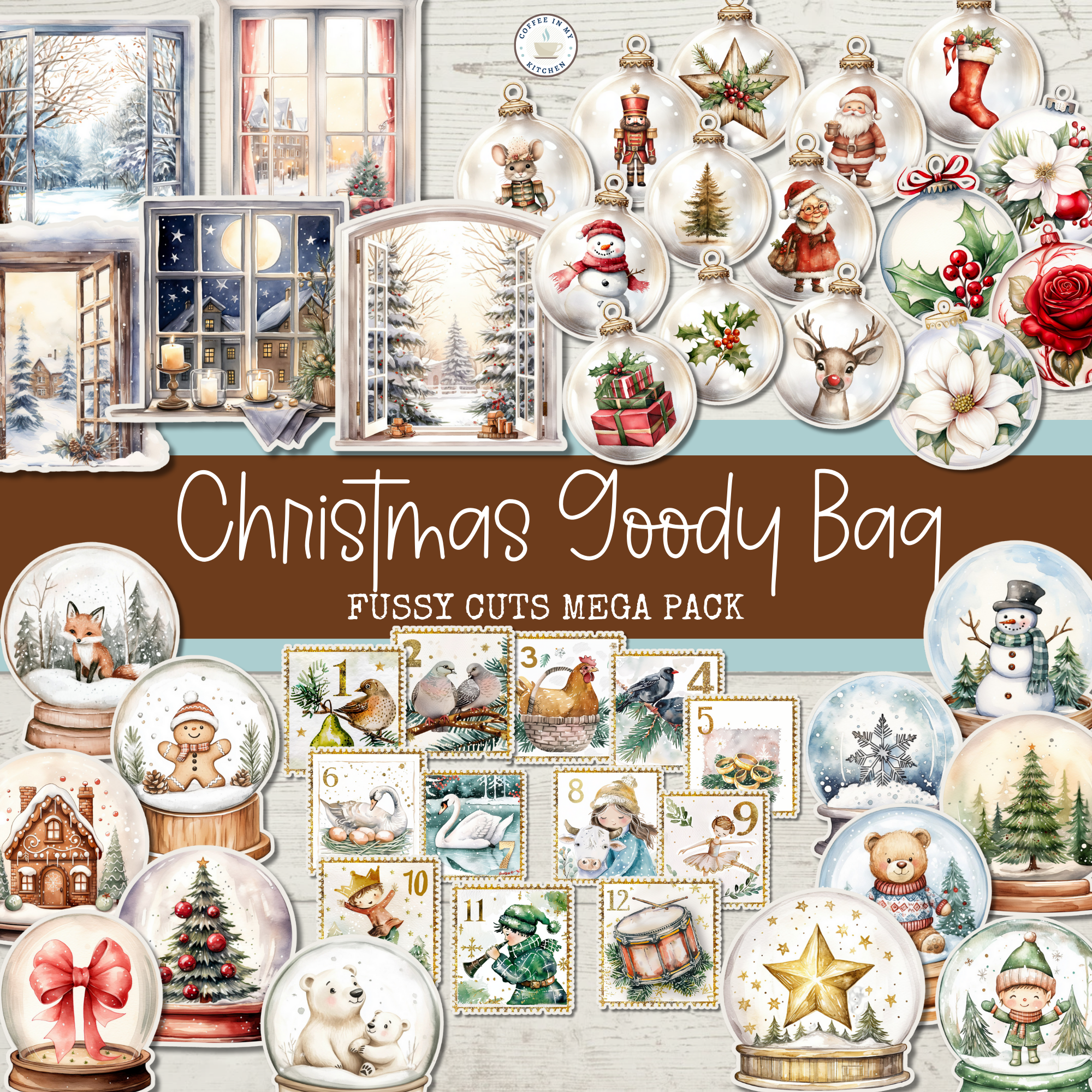 Christmas Goody Bag Fussy Cuts Mega Pack {DIGITAL DOWNLOAD} – Coffee in ...